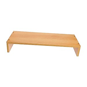 Gatuida Monitor Stand Monitor Height Raiser Bamboo Computer Monitor Riser Adjustable Computer Stand Desk Laptop Mount Desk Riser Shelf Computer Riser Stand Monitor Shelf Wooden Desktop