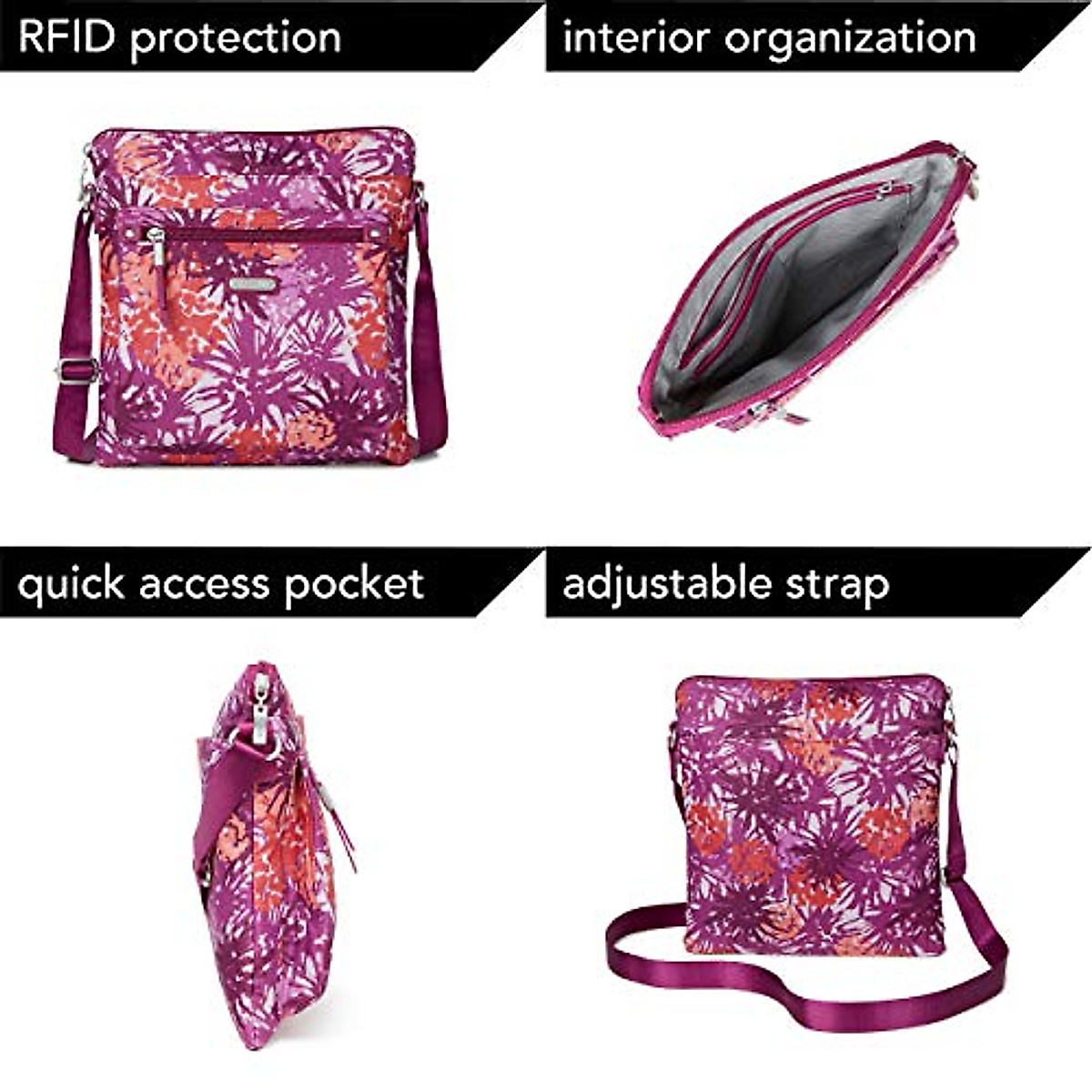 Baggallini Eco Go Bagg Eco Plum Thistle One Size