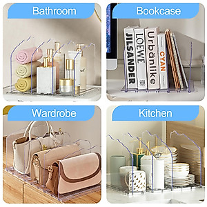 EFOBO Purse Organizer for Closet, Customizable Dividers, Clear Shelf Dividers for Closet Organizer, Handbag Organizers