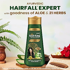 KESH KING Anti Hairfall Shampoo | with Ayurvedic Herbs & Aloe Vera | Provides Healthy Nourished Scalp | for Shiny Smooth Hair | 11.49 Fl Oz/340ml