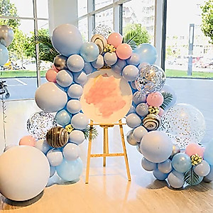 Blue Balloons set - 60 Pcs Latex Balloons, Used as Birthday Balloons Gender Reveal Party Wedding Party Decoration Halloween or Christmas, Support Helium or Air Use (Blue,12 Inch)