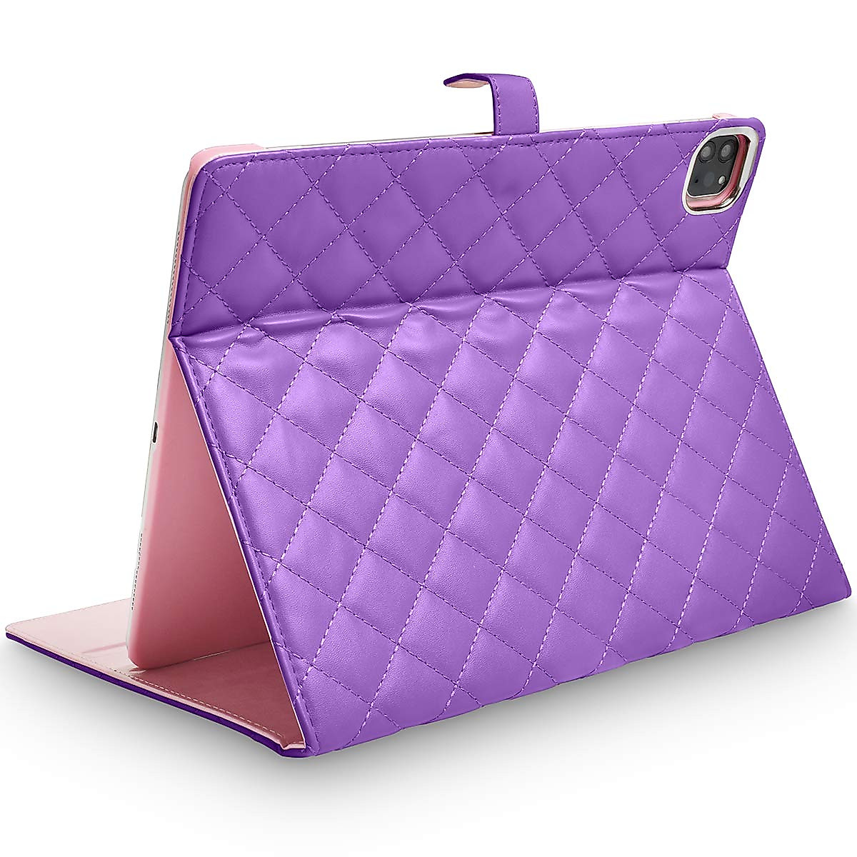 Topwin Crown Case for iPad Air 11'', iPad Pro 11 inch - Bling Diamond PU Leather Smart Auto Sleep/Wake (Purple)