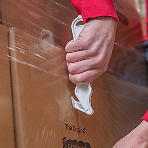 Klever Excel PLUS Wide Cut Safety Cutter, Carbon Steel Blade, Cuts Boxes, Film, Tape, and More, Utility Knife, Orange, 20/pk (PLS-400-30G)