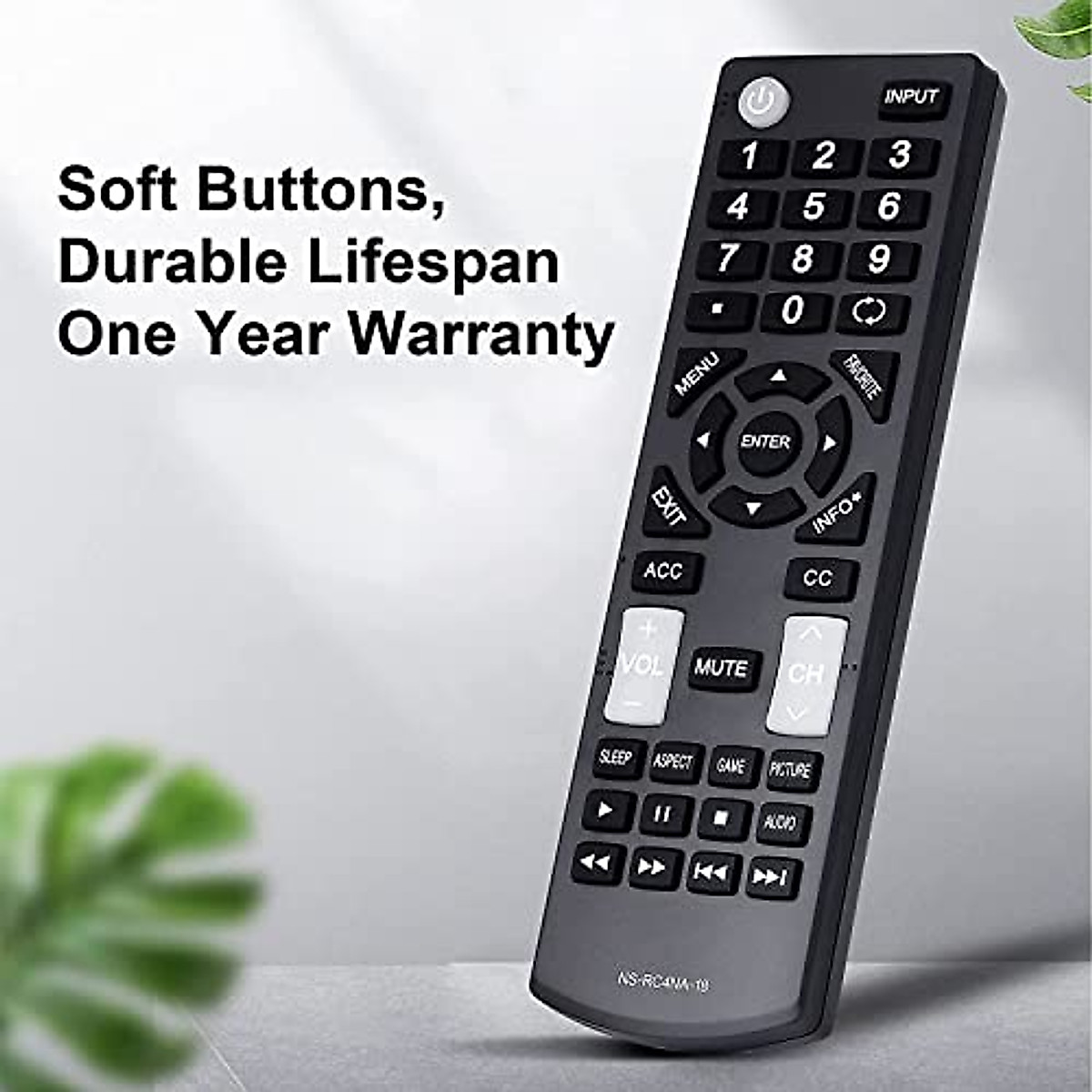 Universal Remote Control Replacement Fit for All Insignia LED-LCD HDTV TVs
