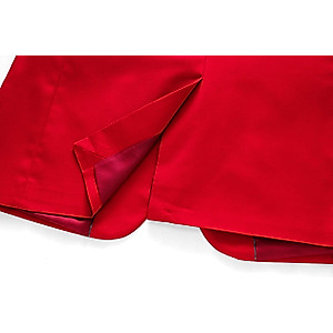 MOGU Mens Slim Fit One Button Casual Blazer Jacket US Size 42 Bright Red