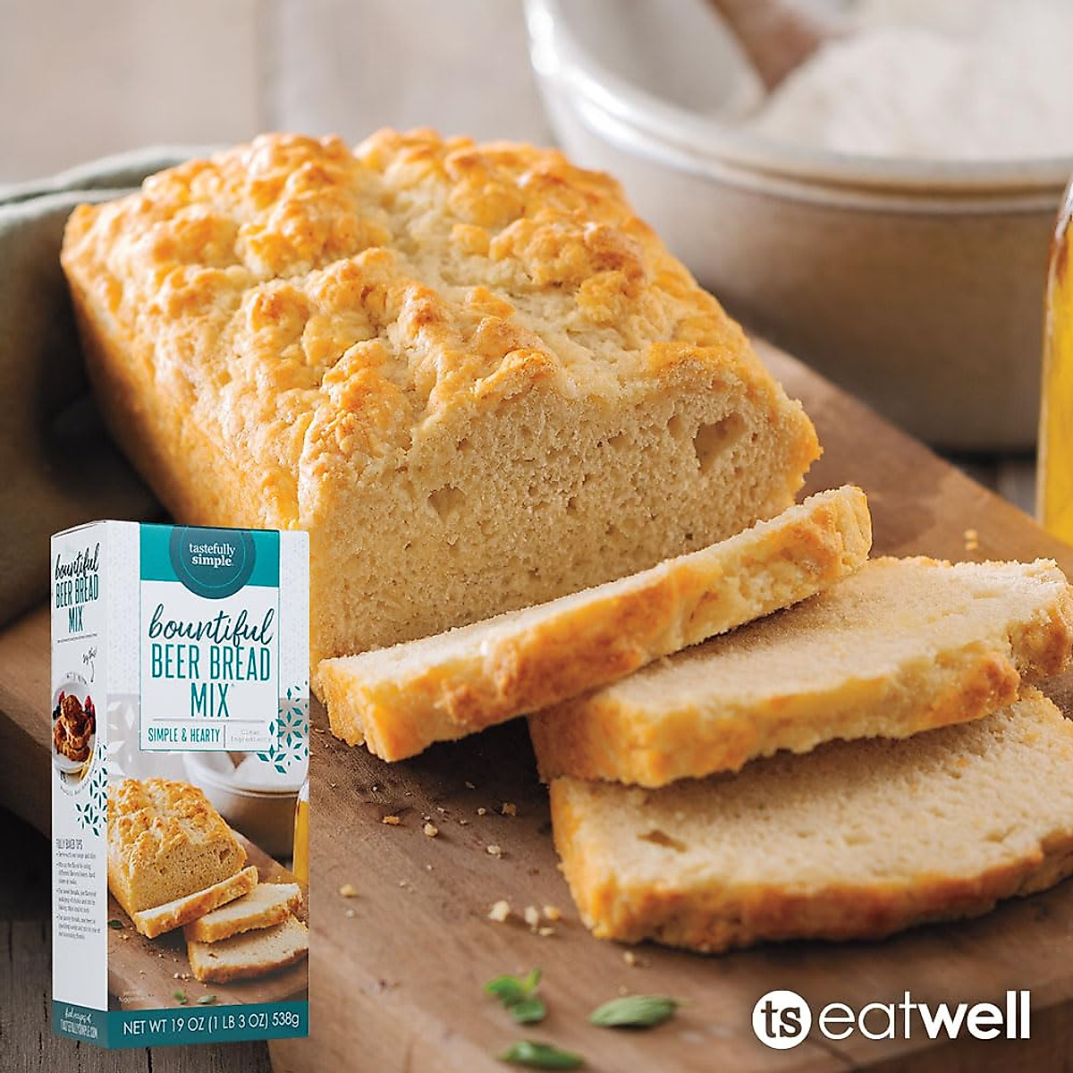 Tastefully Simple Bountiful Beer Bread Mix, 19 Ounce