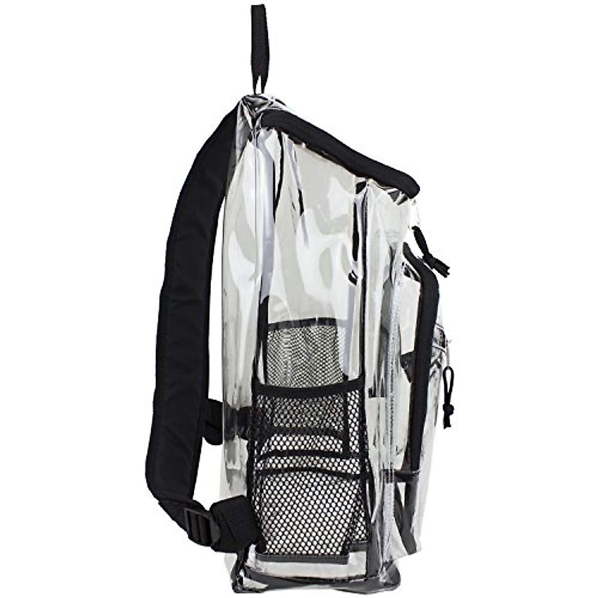 Eastsport Clear Backpack Top Loader Stadium Approved See Through Transparent w/Adjustable Padded Straps - Black