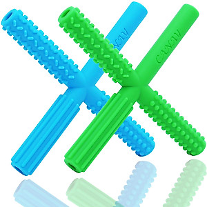 X Hollow Chew Tubes Sensory Chew Toys for Autistic Children(2 Pack), Alt. to Chew Necklaces for Sensory Kids, Teething, Oral Motor Stimulation, ADHD, SPD - Teether Toys