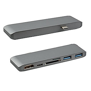 Convenient and Practical WS-15 6 in 1 Type-C to HDMI + USB 3.0 x 2 + SD + TF + PD HUB Converter