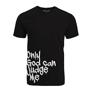 Swag Point Men’s Graphic T Shirts – 100% Cotton Casual Streetwear Hipster Hip Hop Tshirts Short Sleeve Print Tops ONLY GOD CAN XL