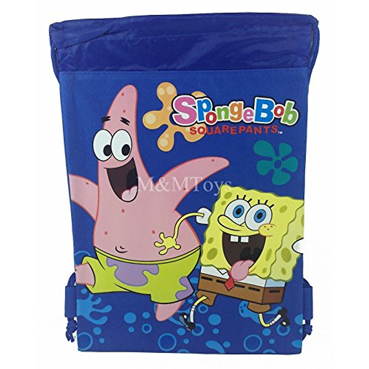 Sponge-BOB Blue Drawstring Backpack School Sport Gym Tote Bag,#G14E6GE4R-GE 4-TEW6W209703