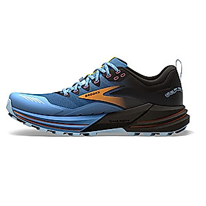 Brooks Women's Cascadia 16 Trail Running Shoe - Blue/Black/Yellow - 8.5 Medium