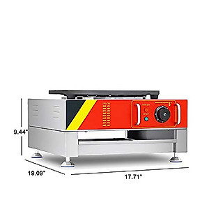 16" Electric Crepe Maker Pancake Making Machine Round Crepe Griddle With heating Plate Commerical (Silver(110V))