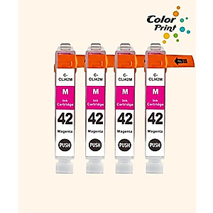 ColorPrint Compatible CLI42 Ink Cartridges Replacement for CLI-42 CLI 42 CLI42M CLI-42M Work with PIXMA Pro-100S Pro-100 Pro100 Pro100S Printer (Magenta,4-Pack)