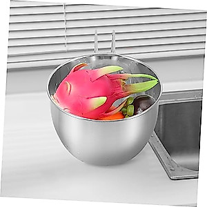 BESTonZON Stainless Steel Water Filter Basket Sink Without Punching Hanging Filter Kitchen Waste Drain Rack Fruit and Vegetable Tableware Storage (Hanging Handle Drain Basket) 1pcs Catcher