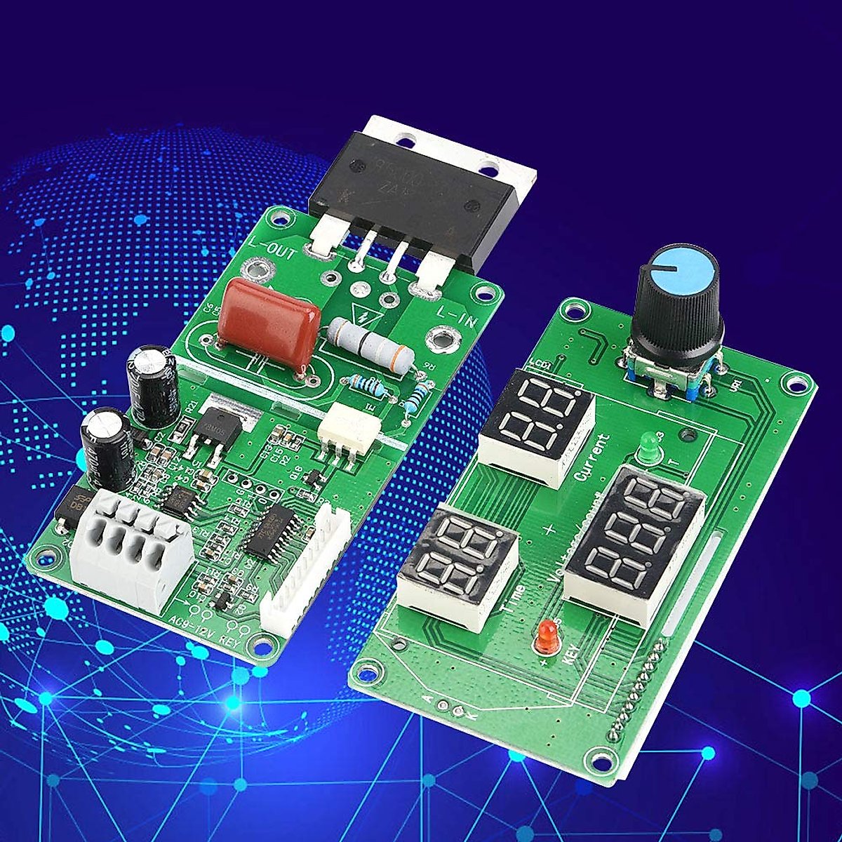 Spot Welder Controller Board,Spot Welder Time Control Module,Digital Display Controller Board,for DIY or Simple Battery Welder(40A,100A)(100A)