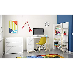 Nexera 608603 Atypik 3-Drawer Storage, White Filing Cabinet