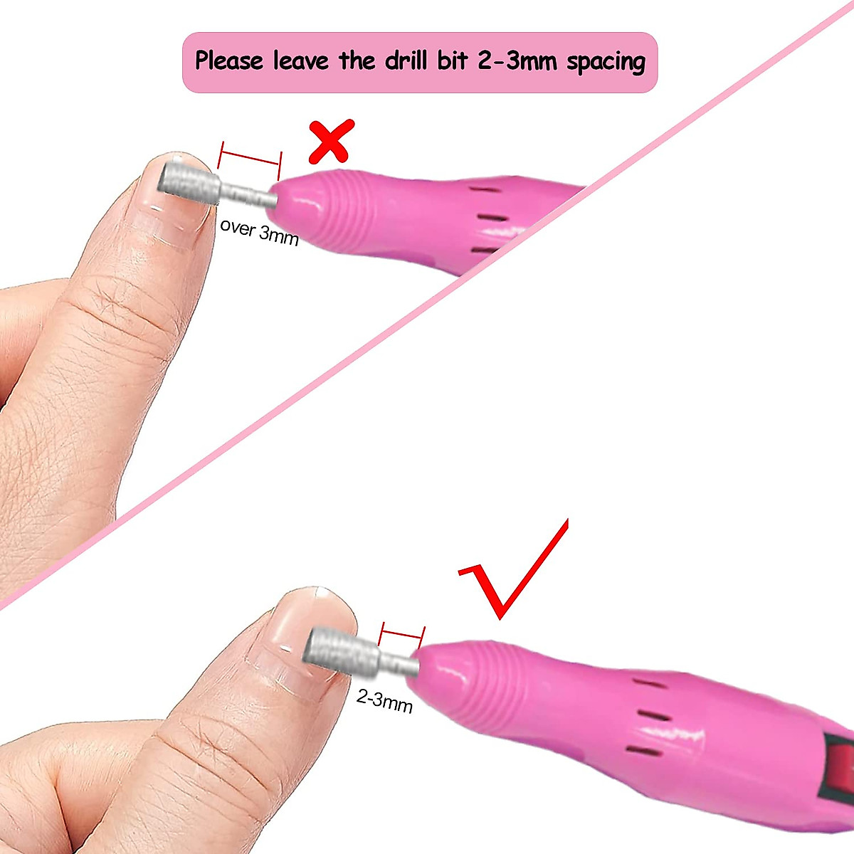 FATUXZ Electric Nail Drill Machine 20000 RPM, Acrylic Nail Tools for Thick Nails File Kit, Gel Nails Manicure Pedicure Polisher Sets for Home Salon Use