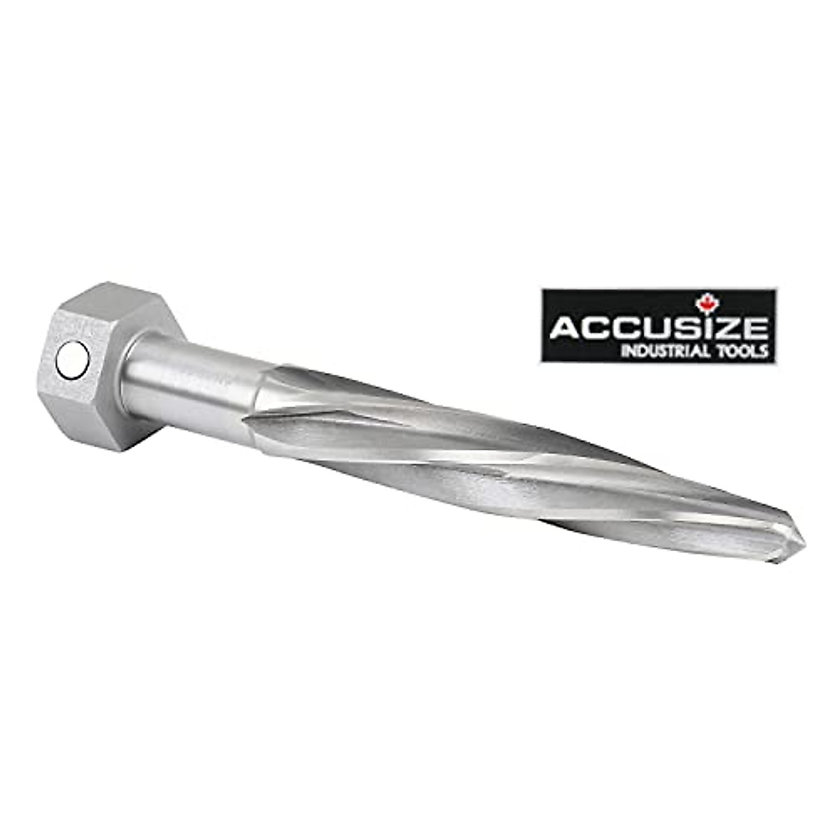 Accusize Industrial Tools 13/16 inch Bridge Reamer, Magnetic Hex Shank, Hss Spiral Flutes Aligning Reamers, Car Reamers, 1523-8035