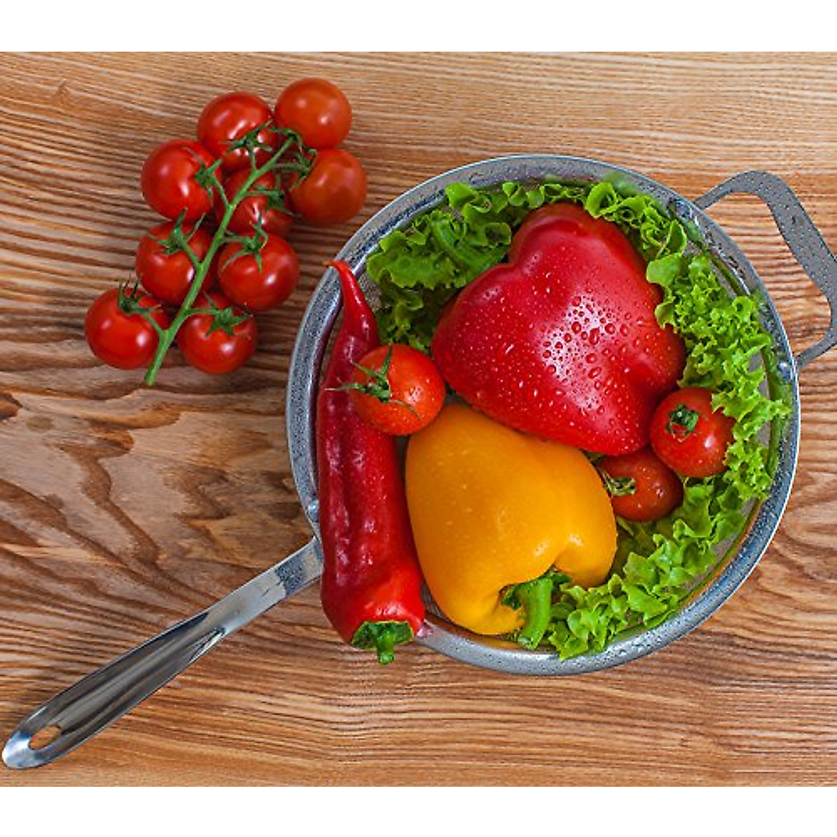 9" Kitchen Fine Mesh Strainer with Sturdy Handle and Wider Hook - Perfect for Quinoa