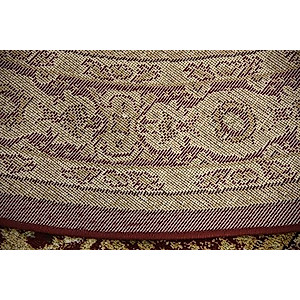 Unique Loom Versailles Collection Traditional Classic Border with Medallion Motif, Area Rug (6' 0 x 6' 0 Round, Burgundy/ Ivory)