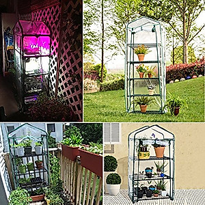 PVC Plant Greenhouse Cover - Herb and Flower Garden Green House Replacement Accessories (Just Cover, Without Iron Stand, Flowerpot)