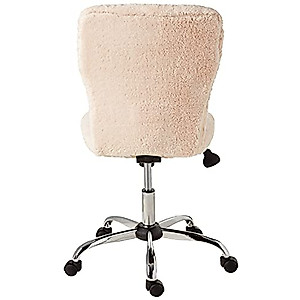 Boss Office Products Tiffany Fur Make-Up Modern Office Chair in Cream, 1 count