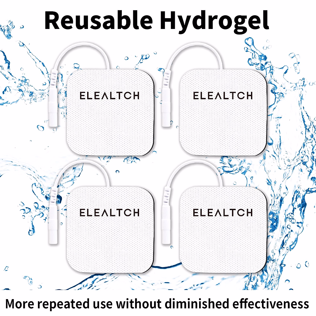 52PCS Compatible with AUVON TENS 7000 Electrode Pads for Tens Unit,Replacement Pads,2" X 2" Brand:ELEALTCH