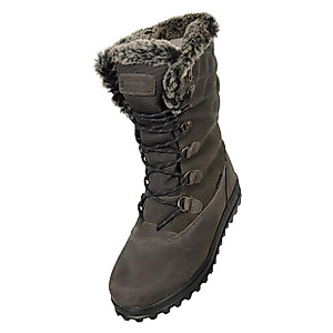 Mountain Warehouse Vostock Womens Snow Boots - IsoDry & Vibram Sole Grey Womens Shoe Size 8 US