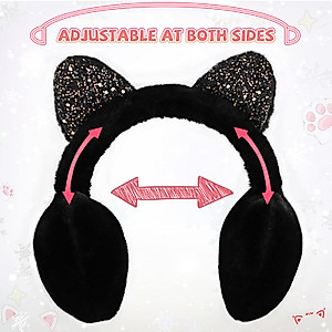 XIAOHAWANG Winter Earmuffs for Kids Girl Warm Ear Muffs Baby Boy Plush Padded Ear Warmer (C-LIGHT PINK)