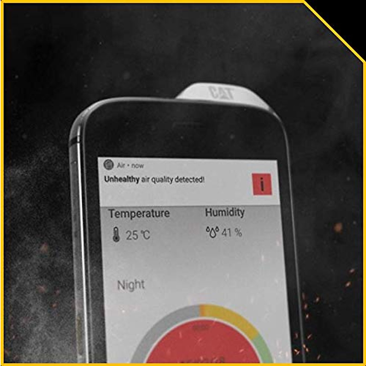 CAT Phone S61 FLIR Thermal Camera, Laser Distance Measure, Air Quality Monitor, IP69 Waterproof & Military MIL SPEC 810G Certified , 4+64GB Dual SIM Factory Unlocked 4G LTE