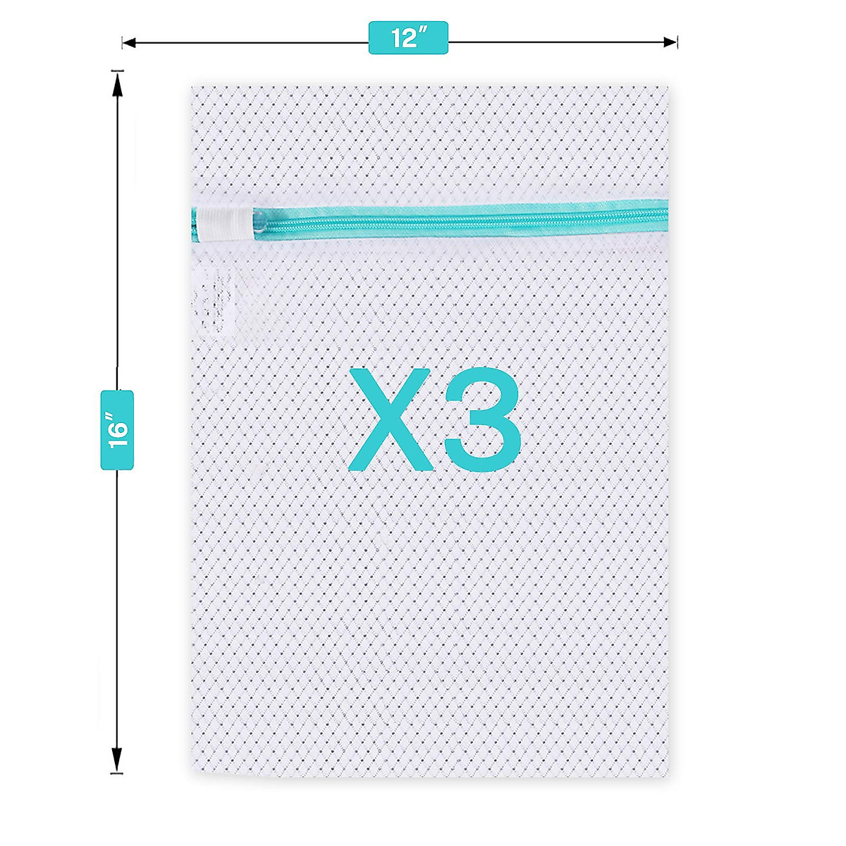 BAGAIL Set of 3 Mesh Laundry Bags for Blouse,Hosiery,Underwear,Sweaters,etc. Premium Laundry Bags for Travel Storage Organization (3 L)