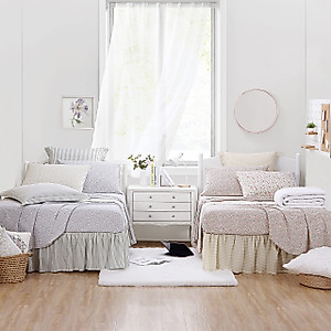 Laura Ashley - Standard Pillowcase Set, Breathable Percale Cotton Bedding, Crisp & Cool Home Decor (Emogene Purple, 2 Piece)