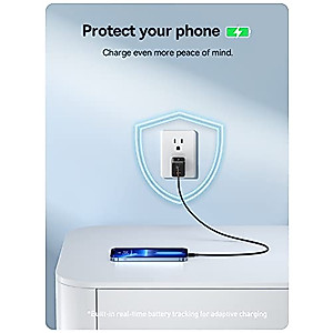 USB C Charger, Baseus 30W Dual Port USB C Charger Block, Fast Compact PD Charger with Foldable Plug for iPad Pro/Air/Mini, iPhone 14/14 Pro/14 Pro Max/13 Pro/12/SE/11/XR/XS, Samsung, Pixel 6, Black