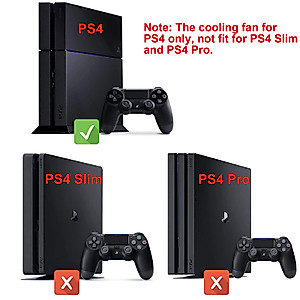 Linkhood Cooling Fan for PS4, USB External Cooler 5 Fan Turbo Temperature Control Cooling Fans for Sony Playstation 4 Gaming Console