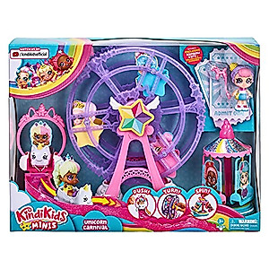 Kindi Kids Minis Collectible Ferris Wheel and Posable Bobble Head Figurine 2pc