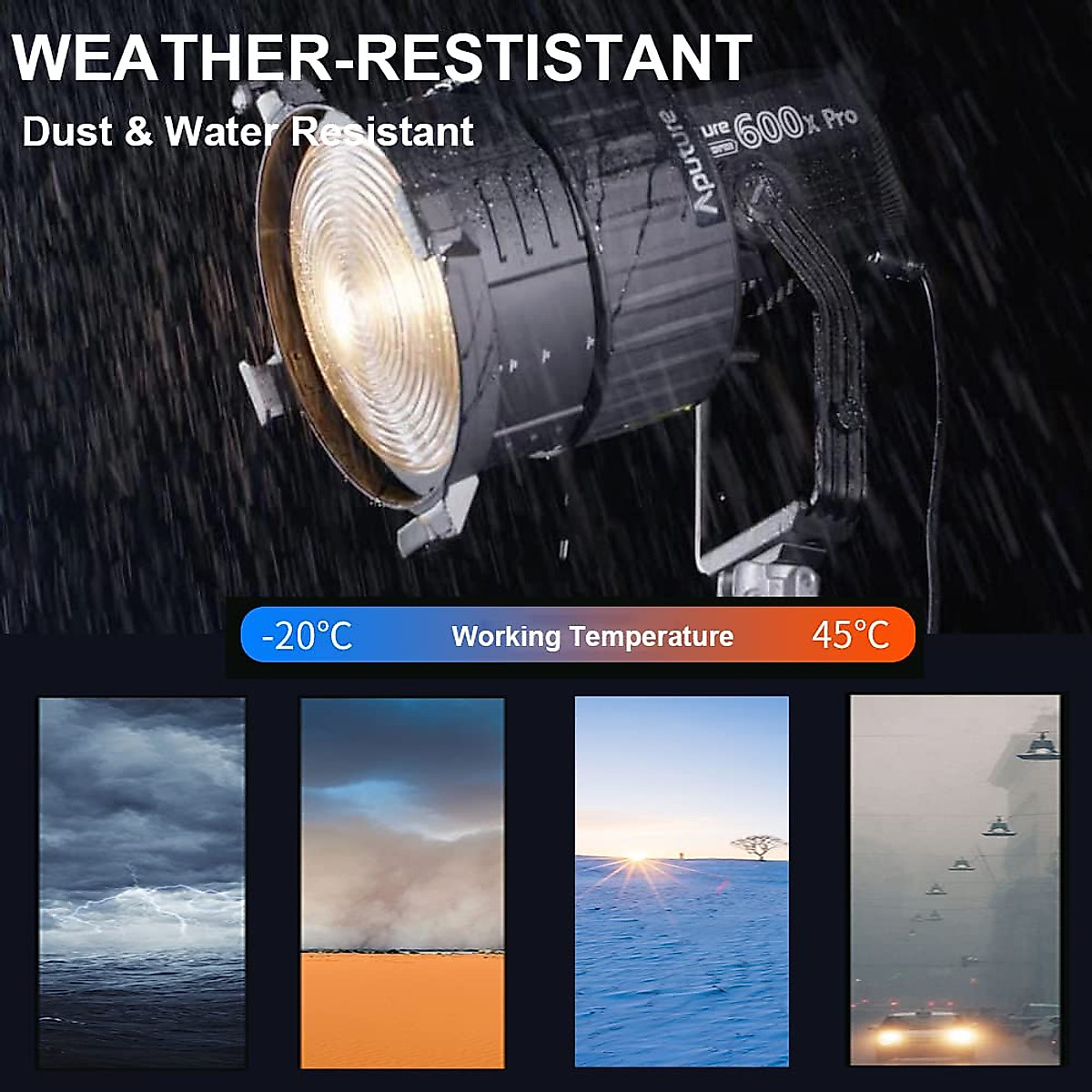 Aputure LS 600x Pro 600W Bi-Color LED Video Light, CCT 2700K~6500K, CRI&TLCI ≥96,App Control 9 Lighting FX V-Mount for Video Recording Photography