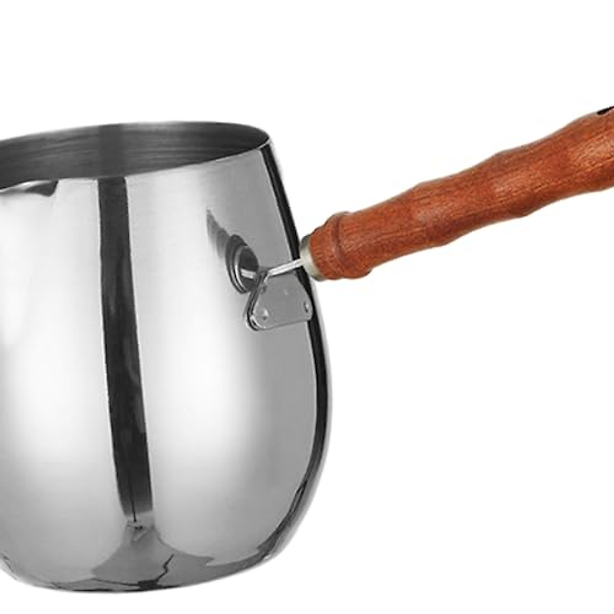 MagiDeal Stainless Steel Turkish Coffee Pot Chocolate Melting Pan Leakproof for Warm Tea Hot Chocolate Sauces Gravies Milk Warmer Pot, 600ml