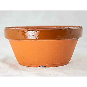Japanese Tokoname Bonsai Training Pot, Cactus & Succulent Planter with Mesh - 5"x 5"x 2.25"