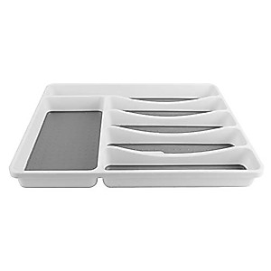 EBTOOLS Silverware Tray, 6 Compartment Kitchen Drawer Organizer Expandable Cutlery Drawer Organizer Cutlery Tray Storage Box Kitchen Accessory for Kitchen Office Bathroom