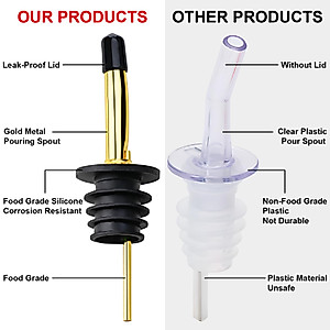 gegewawa Glass Coffee Syrup Dispenser Bottles Set 2 Pack 7 OZ, Simple Syrup Bottles with Metal Pour Spout, Syrup Dispenser for Coffee Bar Accessories for Maple Honey Syrup Oil and Sauces