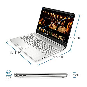 HP 15.6'' FHD Business Laptop, AMD Athlon N3050 Processor, Windows 10 Home, 8GB RAM, 256GB SSD, Wi-Fi, Bluetooth, Webcam, HDMI, SD Reader, Fast Charge, Microsoft Office 365 | 32GB Tela USB Card