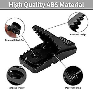 LULUCATCH Mouse Traps 6 Pack, Mice Traps for House, Small Rat Traps Quick Effective Snap Traps, Easy to Set Rat Trap Mouse Catcher, Reusable Mousetrap, Safe Mice Trap for Indoor Outdoor Home Garden