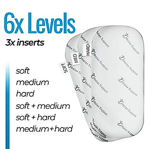 RELAX SUPPORT RS5 Lumbar Support Pillow for Car Back Support - Lumbar Roll w/Multiple Inserts for 6 Customized Firmness Levels for a Pain Free Driving - Adjustable Chair Back Support for Car Seat