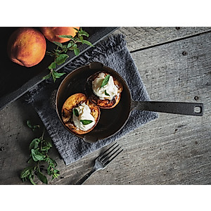 Barebones 6-Inch All-In-One Cast Iron Skillet Set- Skillet with Cast Iron Dutch Oven Style Lid - Camping Cookware Set