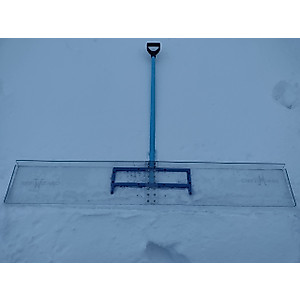Rink Wizard XL Snow Pusher, 64" Snow Shovel for Backyard Ice Rink