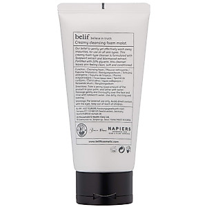 belif Creamy Cleansing Foam | Vitamin C Packed Face Cleanser for Combination Skin | Wormwood & Soapberry | Detoxifies, Cleanses and Softens Facial Skin for Sensitive Skin | Makeup Remover | 5.4 Fl Oz