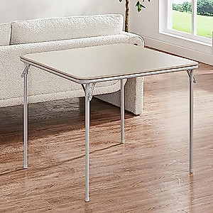 VECELO Kids Folding Activity Table and Chairs 5 Pcs, Portable, with Ultra Soft PU Padded Cushion, 5 Piece Set, Black