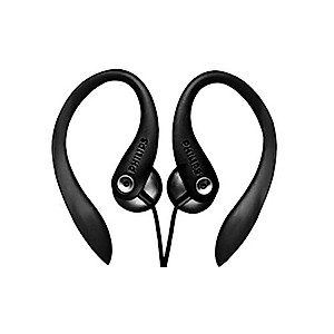 Philips Over The Earhook Earbuds SHS3300BK Open-Back Sports Wired Earphones Workout, Exercise and Gym (Back)