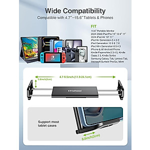 elitehood iPad Holder for Treadmill, Heavy Duty Tablet Holder for Stroller, iPad Bike Mount Compatible with 4.7-12 inches iPad, iPhone, Tablets and Cell Phones